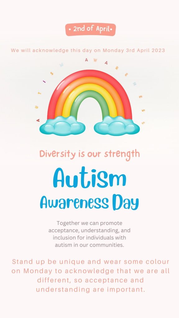 Autism awareness notice – Huntingdale Primary School